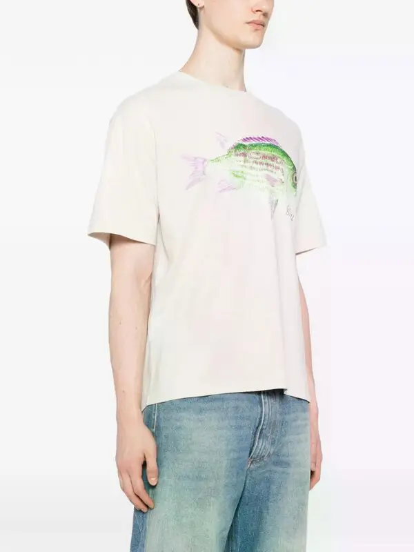 MELT Cotton Printed T-shirt - Neutrals