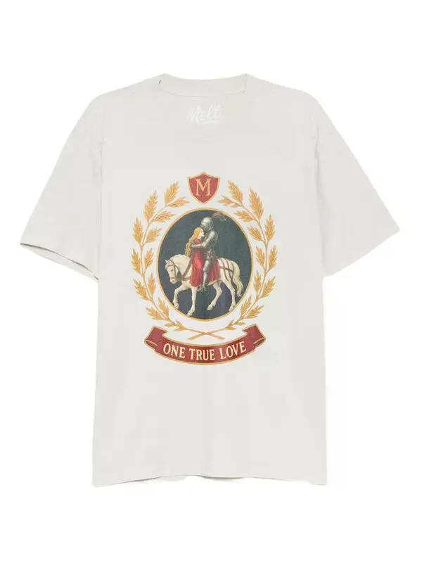 MELT Cotton Printed T-shirt - Neutrals