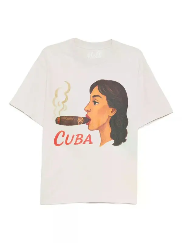 MELT Cotton Printed T-shirt - Neutrals