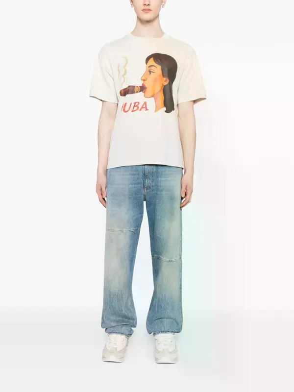 MELT Cotton Printed T-shirt - Neutrals