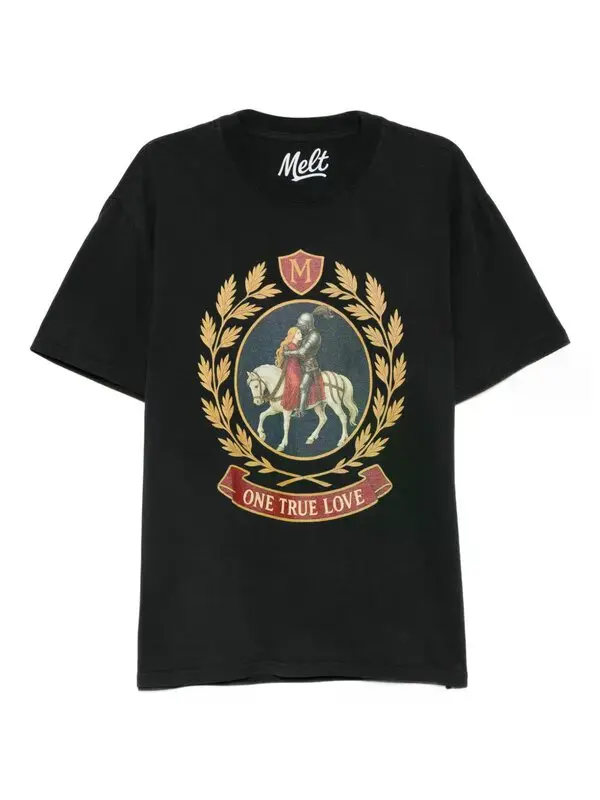 MELT Cotton Printed T-shirt - Black