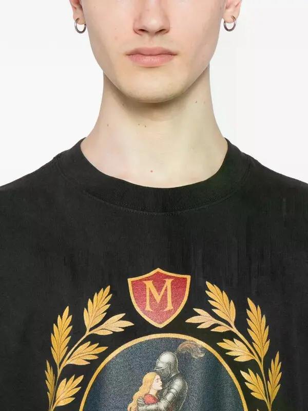 MELT Cotton Printed T-shirt - Black