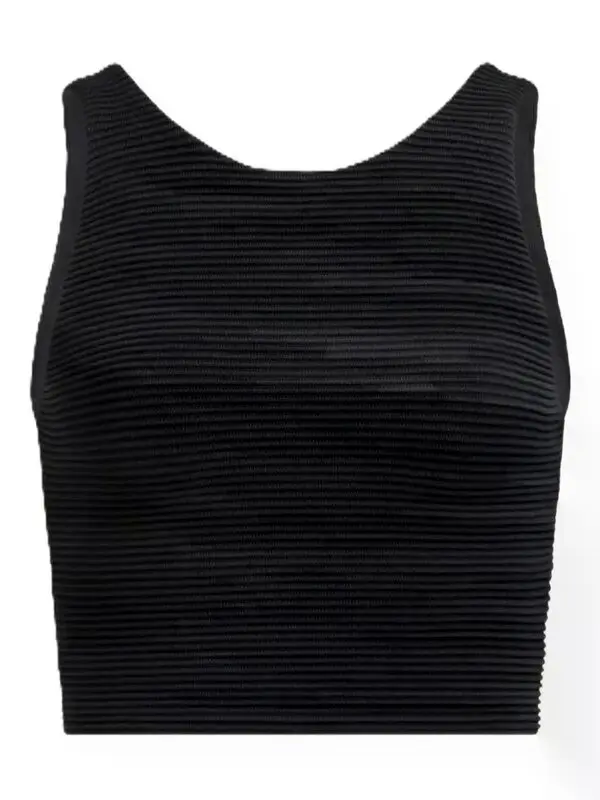 Aje Agave Ribbed Cropped Top