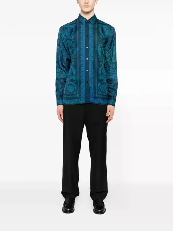 Versace Barocco Shirt - Blue