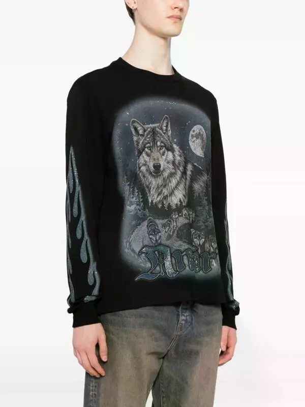 Amiri Crystal-embellished T-shirt - Black
