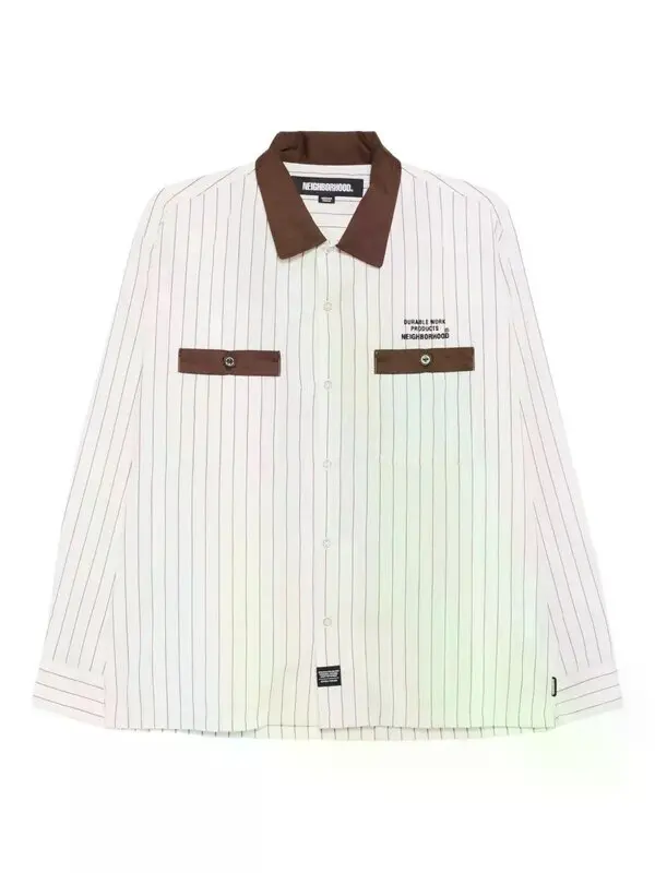 NEIGHBORHOOD Striped Pocket Shirt - White