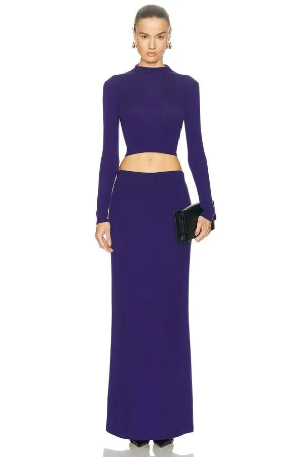 TOM FORD Long Sleeve Cropped Top