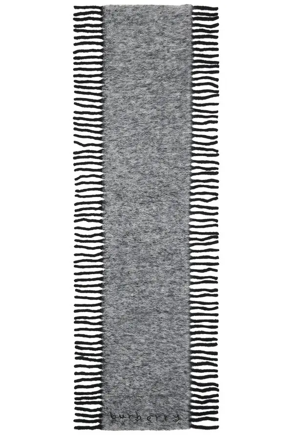 Burberry Alpaca Happy Scarf In Grey