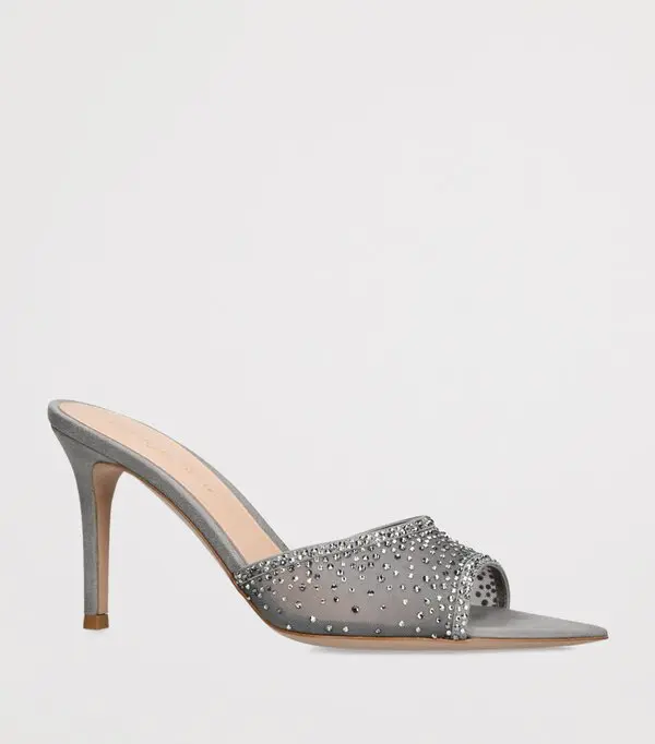 GIANVITO ROSSI Rania 85 Embellished Mules