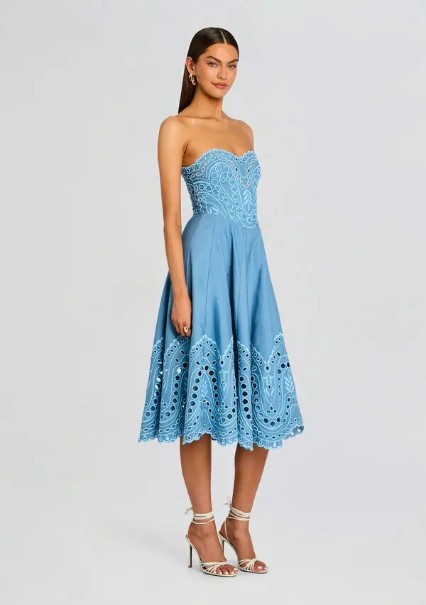 blue dress for baby girl Charo Ruiz Molphy Top in Surf Blue main image 1