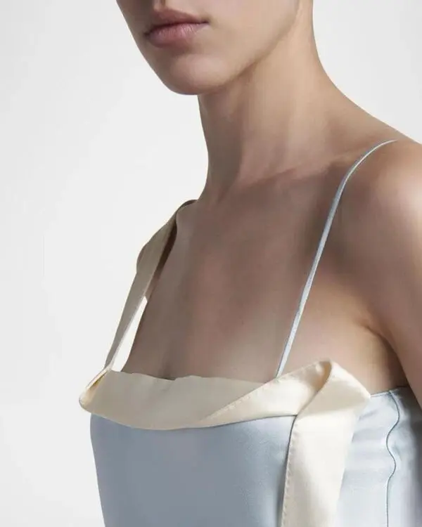 TOM FORD Ribbon Silk Cami Top - Azure