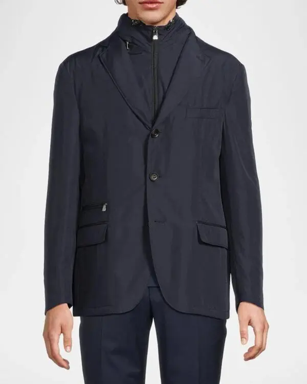 Corneliani Id Sport Jacket With Detachable Vest