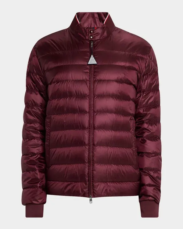 Moncler Quilted Nylon Short Down Jacket - Antique Red