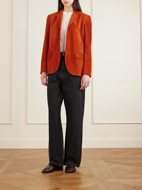 Loro Piana Norick Paneled Suede Blazer