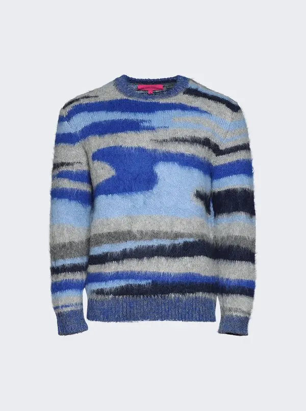 THE ELDER STATESMAN Jacquard Crew Sweater - Multi