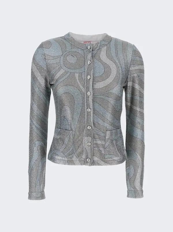 Emilio Pucci Marmo Jersey Lamé Cardigan
