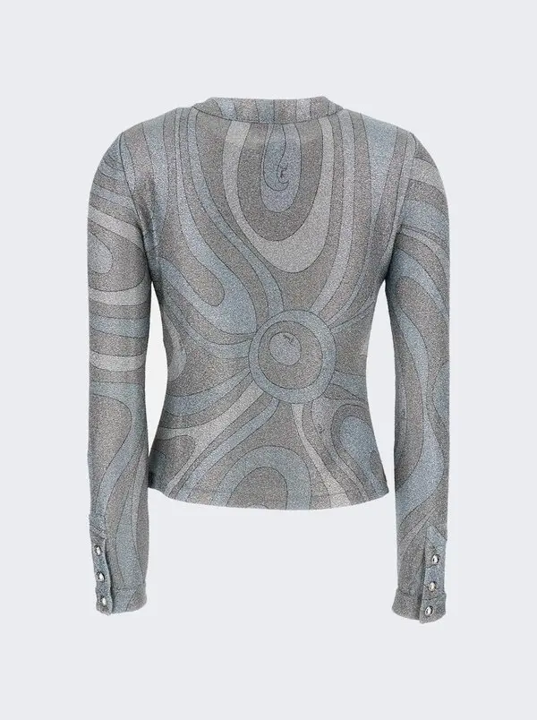 Emilio Pucci Marmo Jersey Lamé Cardigan