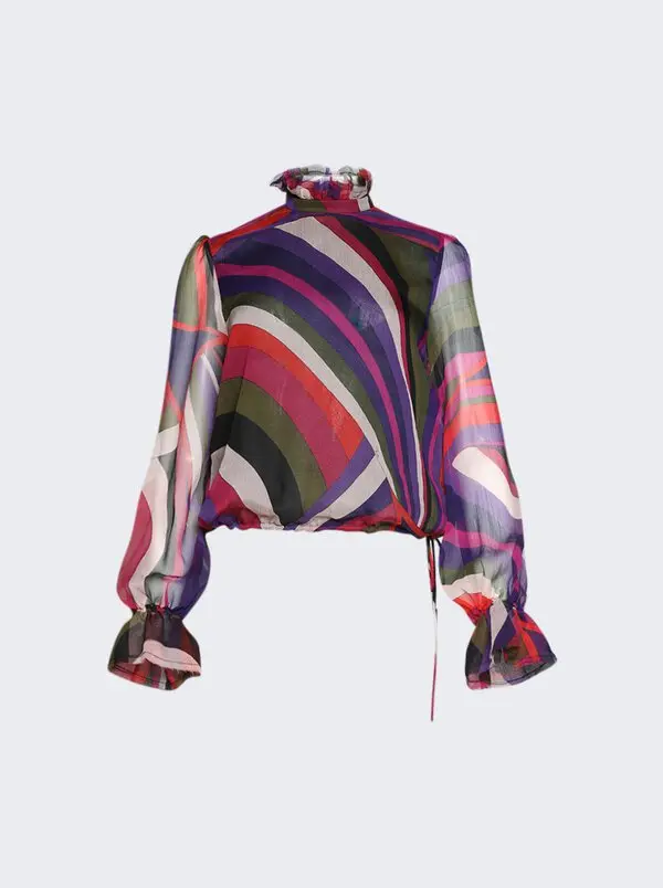 Emilio Pucci Iride Print Silk Blouse - Multi