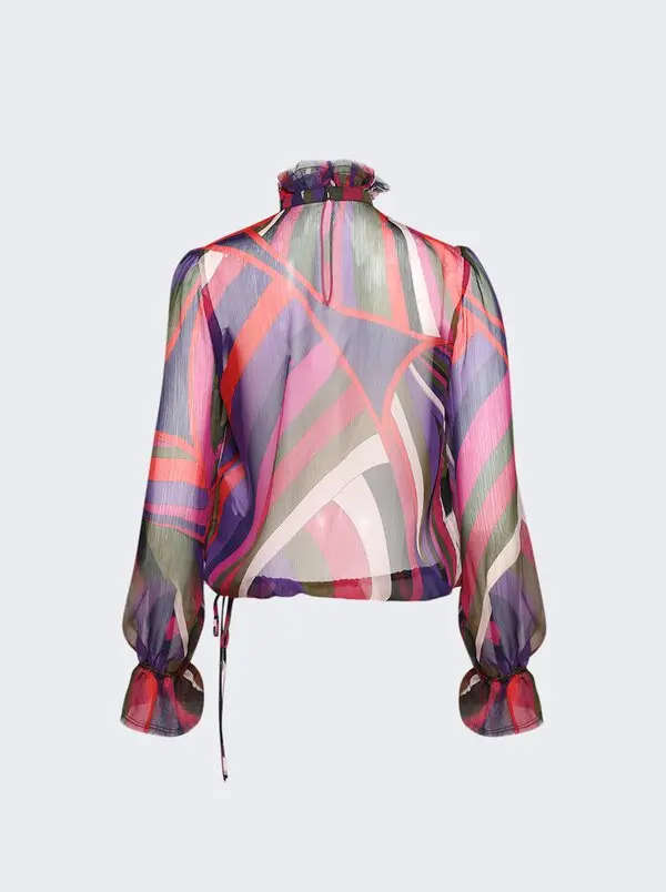 Emilio Pucci Iride Print Silk Blouse - Multi