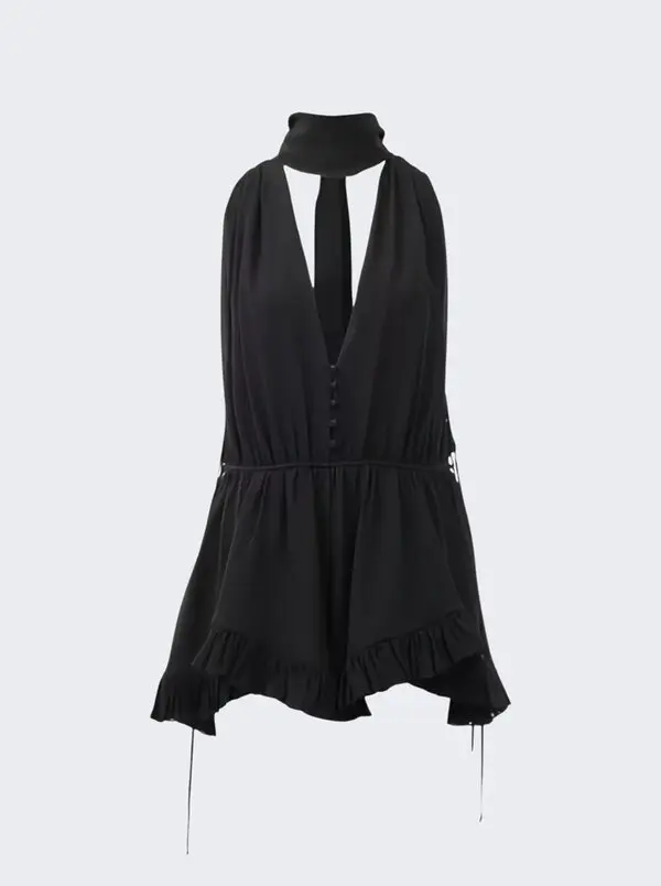 CHLOÃ© V-neck Silk Jumpsuit - Black