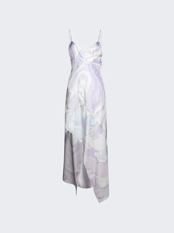 Emilio Pucci Orchidee Print Silk Dress