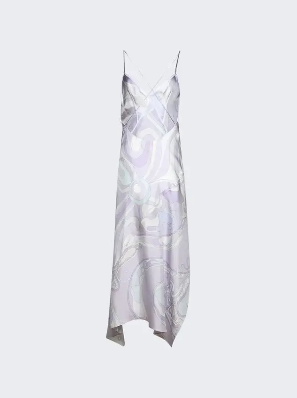 Emilio Pucci Orchidee Print Silk Dress