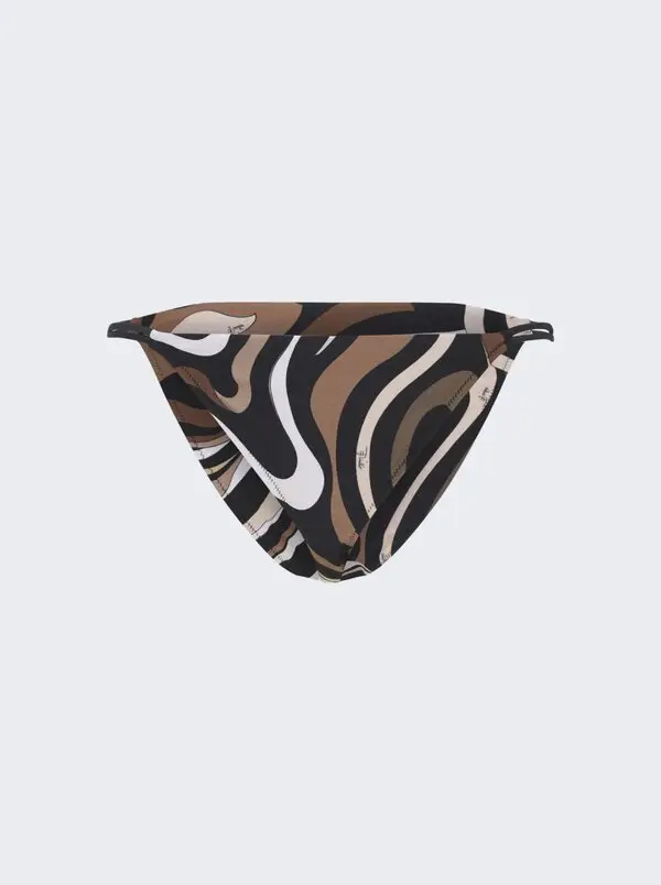 Emilio Pucci Marmo Print Bikini Bottom - Black
