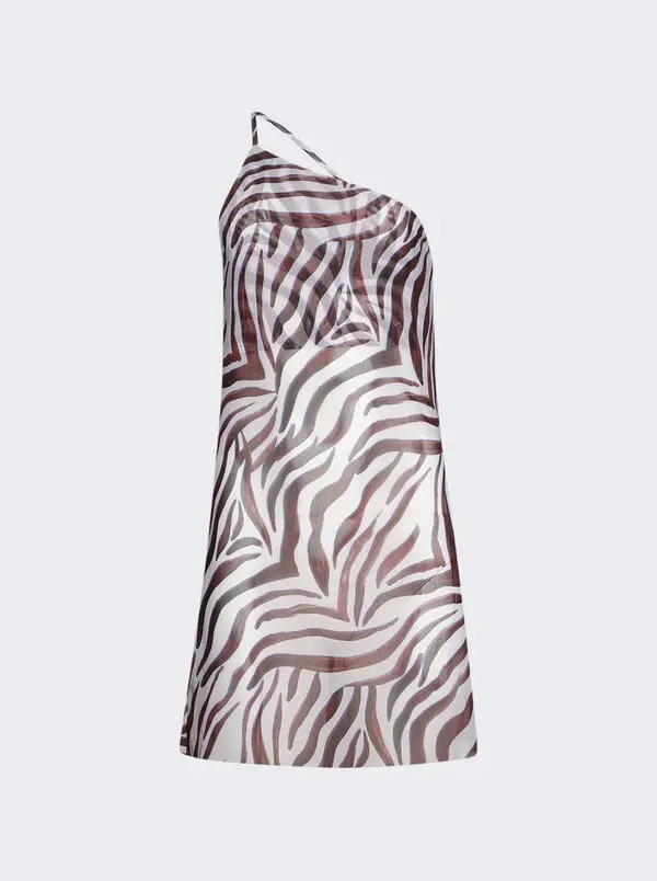 Bond Eye Amelia Zebra Mesh Mini Dress - Multicolor