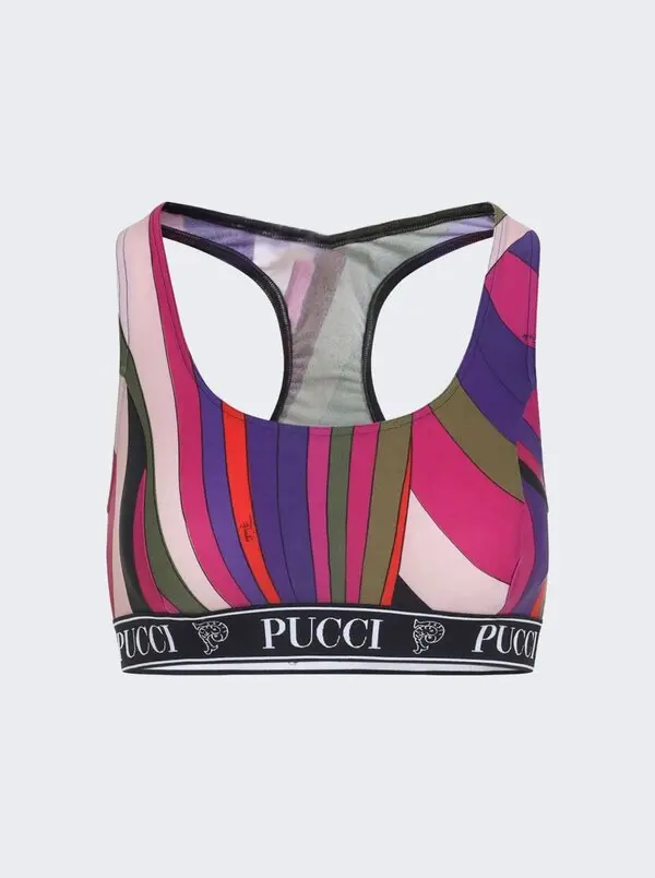 Emilio Pucci Iride Print Sports Bra Multicolor - Multi