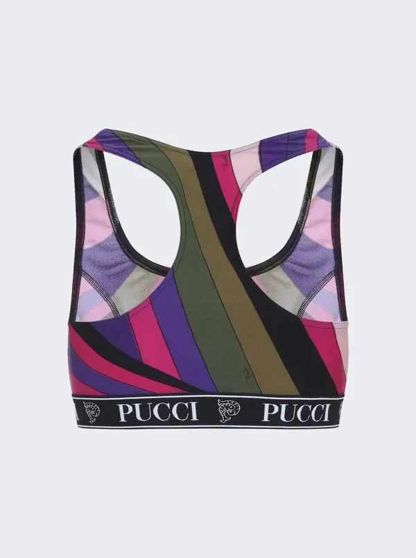 Emilio Pucci Iride Print Sports Bra Multicolor - Multi