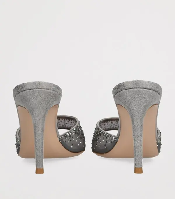 GIANVITO ROSSI Rania 85 Embellished Mules