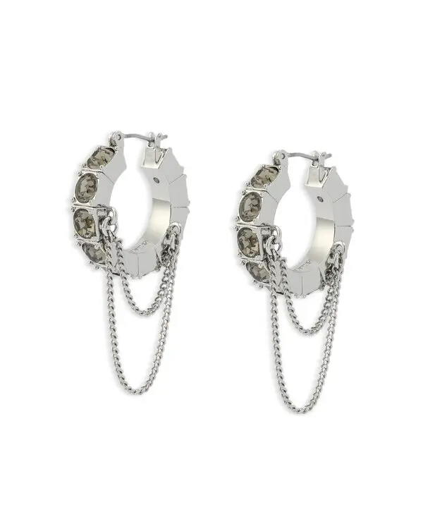 ALLSAINTS Stone Chain Hoop Earrings
