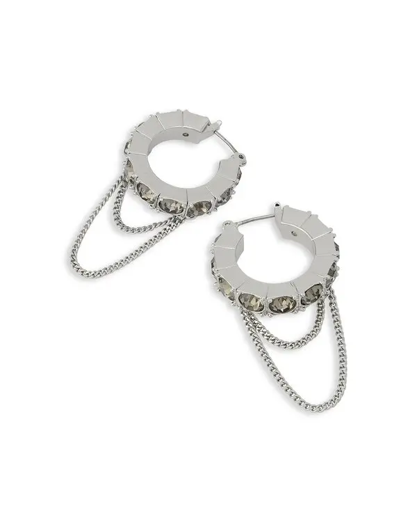 ALLSAINTS Stone Chain Hoop Earrings
