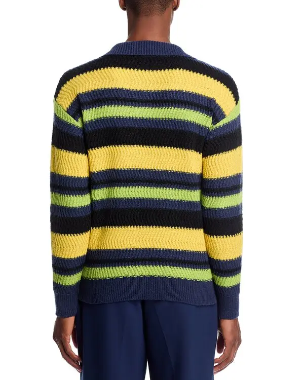 PLEASURES Cooper Striped Polo Sweater