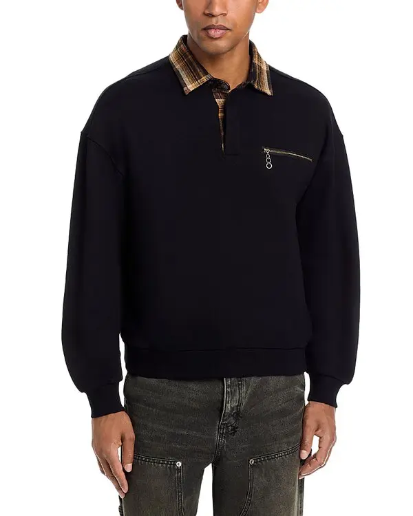 PLEASURES Town Polo Jacket With Contrast Collar