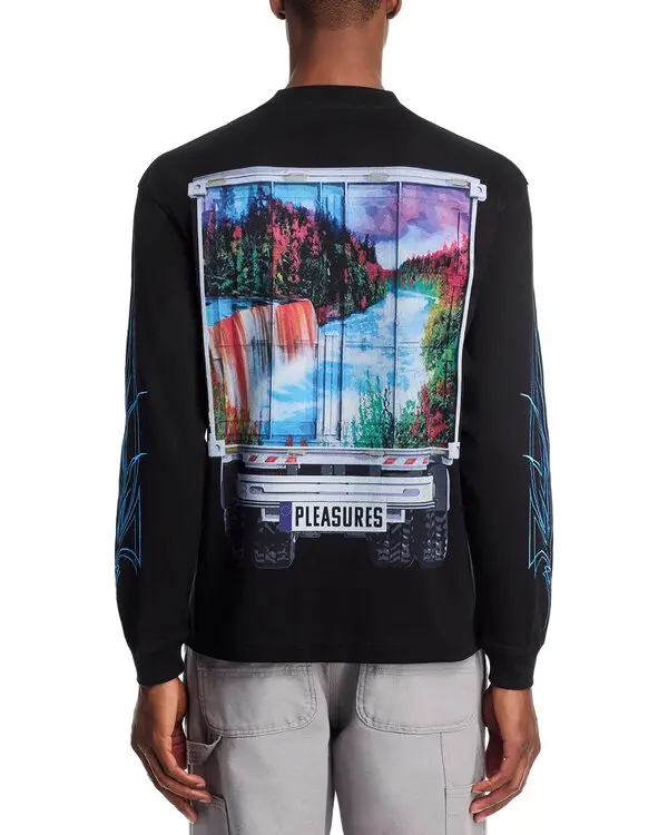 PLEASURES Semi Heavyweight Graphic Long Sleeve Tee