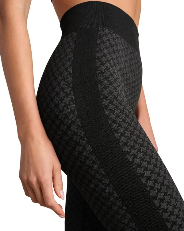 RHONE Apres Houndstooth Seamless Leggings - Pure Black