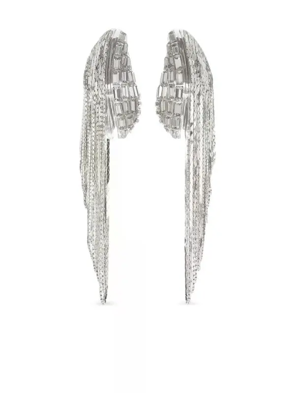 Tory Burch Runway Chain Earrings - Silver