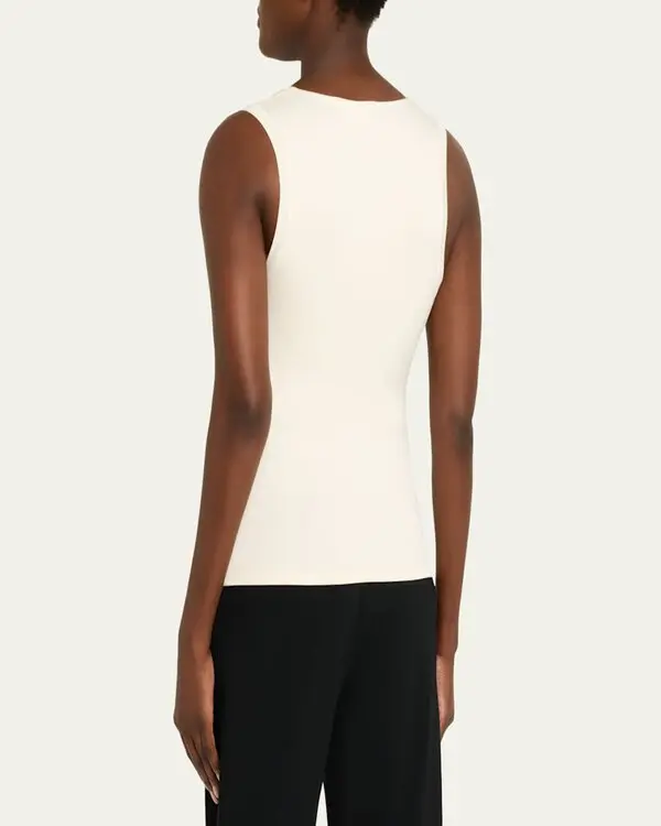 Eterne Sleeveless Crewneck Top - Ivory