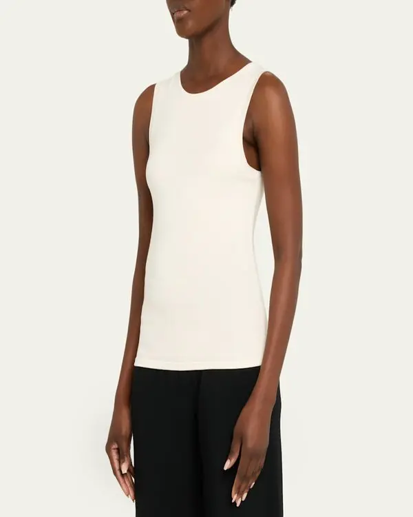 Eterne Sleeveless Crewneck Top - Ivory