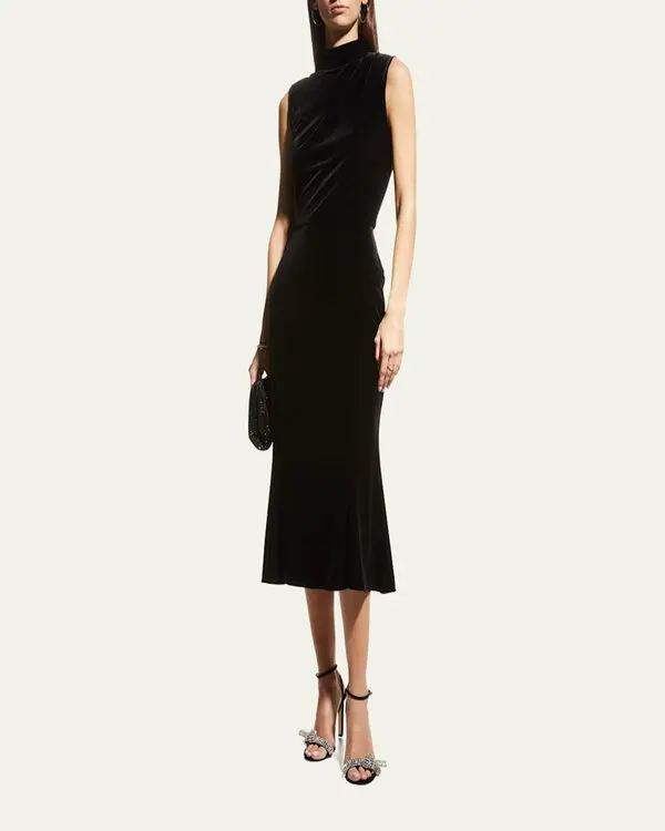 Shoshanna Audrey Sleeveless Velvet Dress