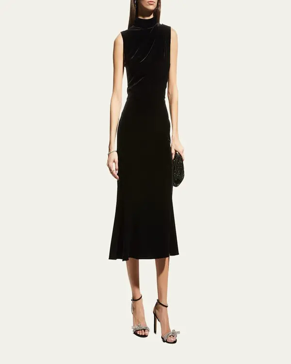 Shoshanna Audrey Sleeveless Velvet Dress