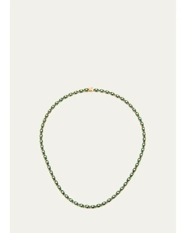 SYDNEY EVAN Tiny Carved Evil Eye Necklace - Malachite