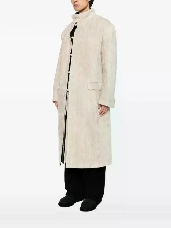 Yohji Yamamoto Velvet Stand-collar Coat