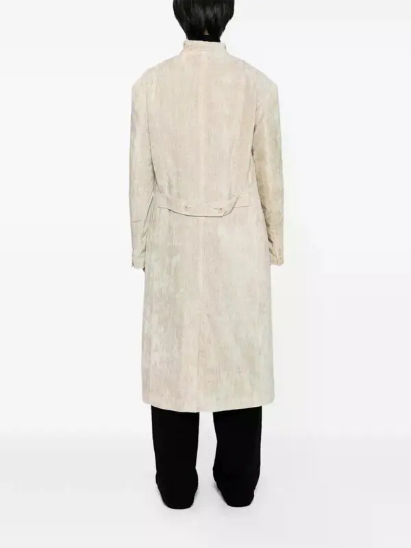 Yohji Yamamoto Velvet Stand-collar Coat