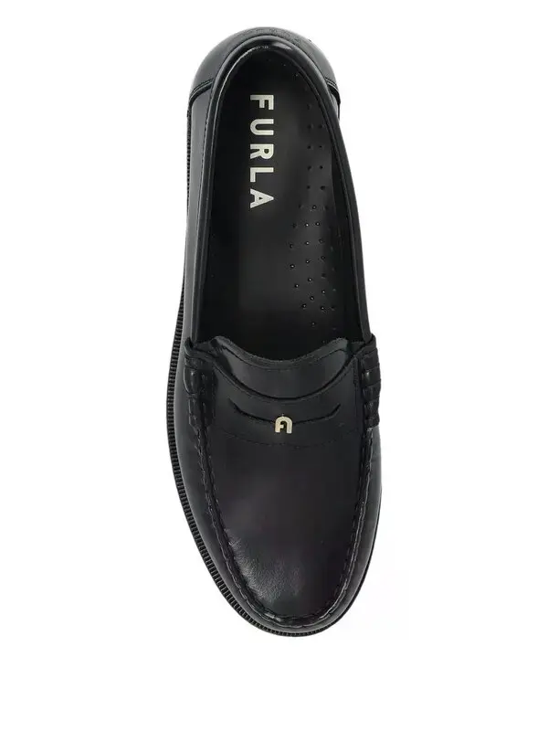 Furla Slip-on Loafers - Black