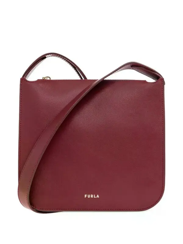 Furla Ava Small Shoulder Bag With Logo Lettering - Red