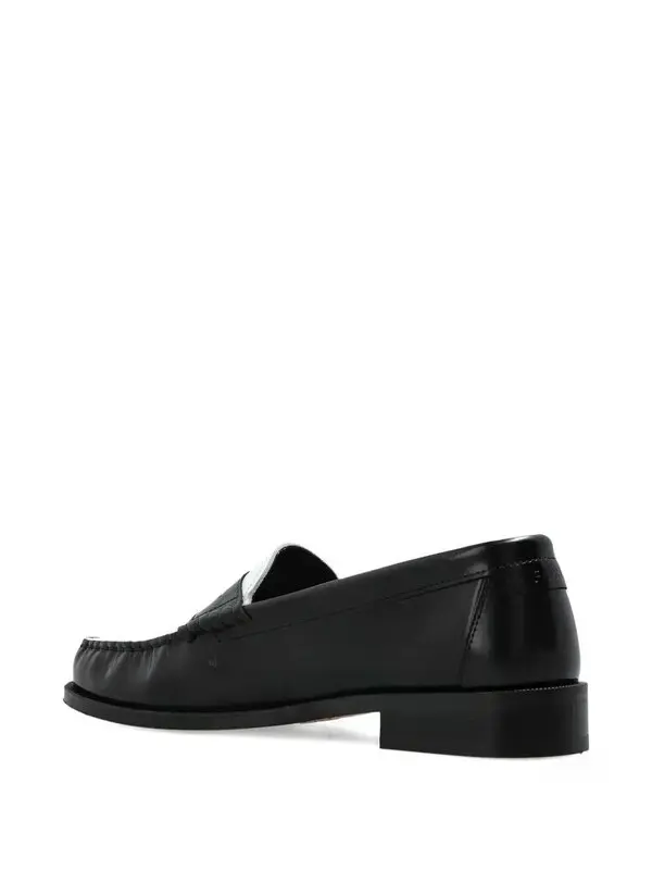 Furla Colourblock Leather Loafers - Black