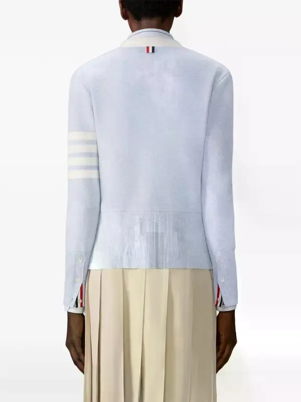 Thom Browne Striped Front-pocket Cardigan - Grey