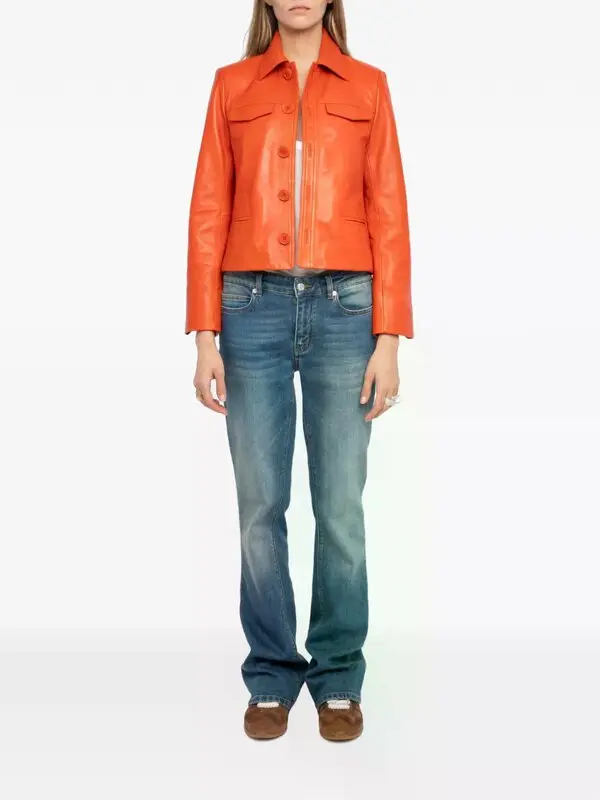 Zadig&Voltaire Liam Leather Jacket - Orange